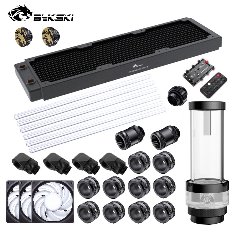 Jual PC Watercooling Custom Kit Radiator+Reservoir-Pump Combo+Fans+G1/4 ...