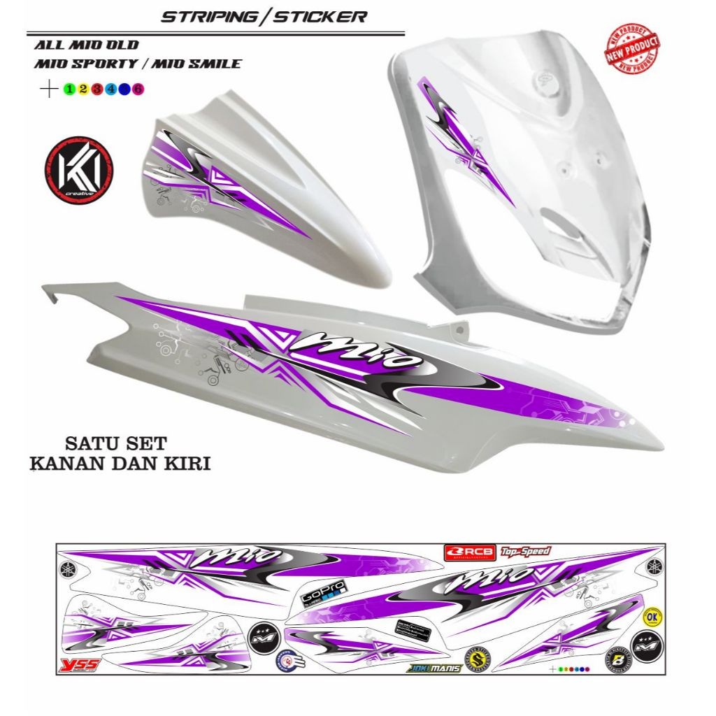 Jual VARIASI STRIPING STICKER MOTOR MIO OLD SPORTY LIST VARIASI SIMPEL ...