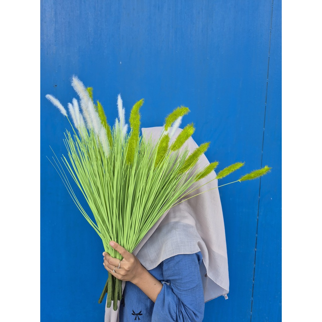 Jual Bunga ilalang Artificial Cabang 5 Dekorasi Hias | Shopee Indonesia