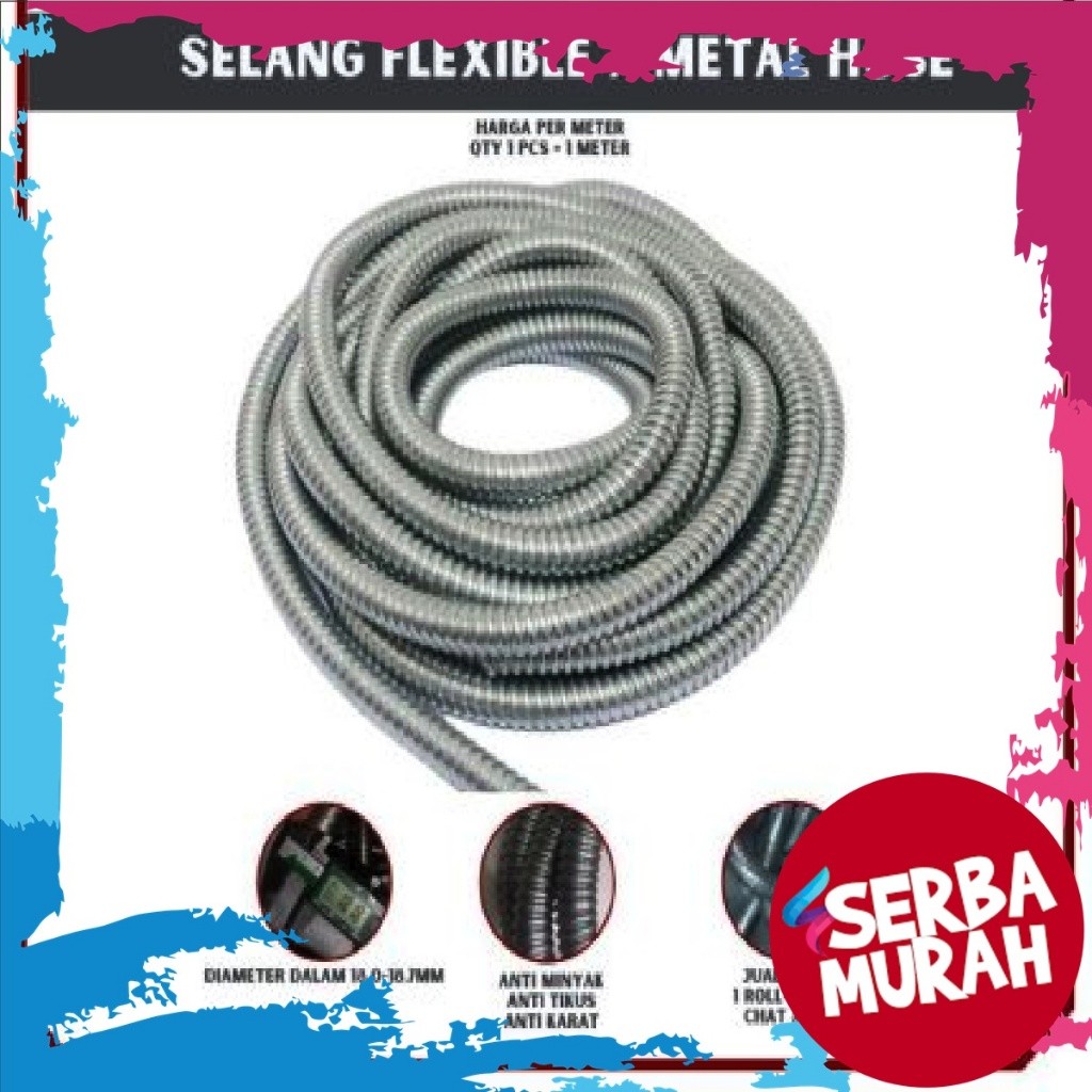 Jual Selang Kompor Flexible Pelapis Per Meter Pelapis Anti Tikus ...
