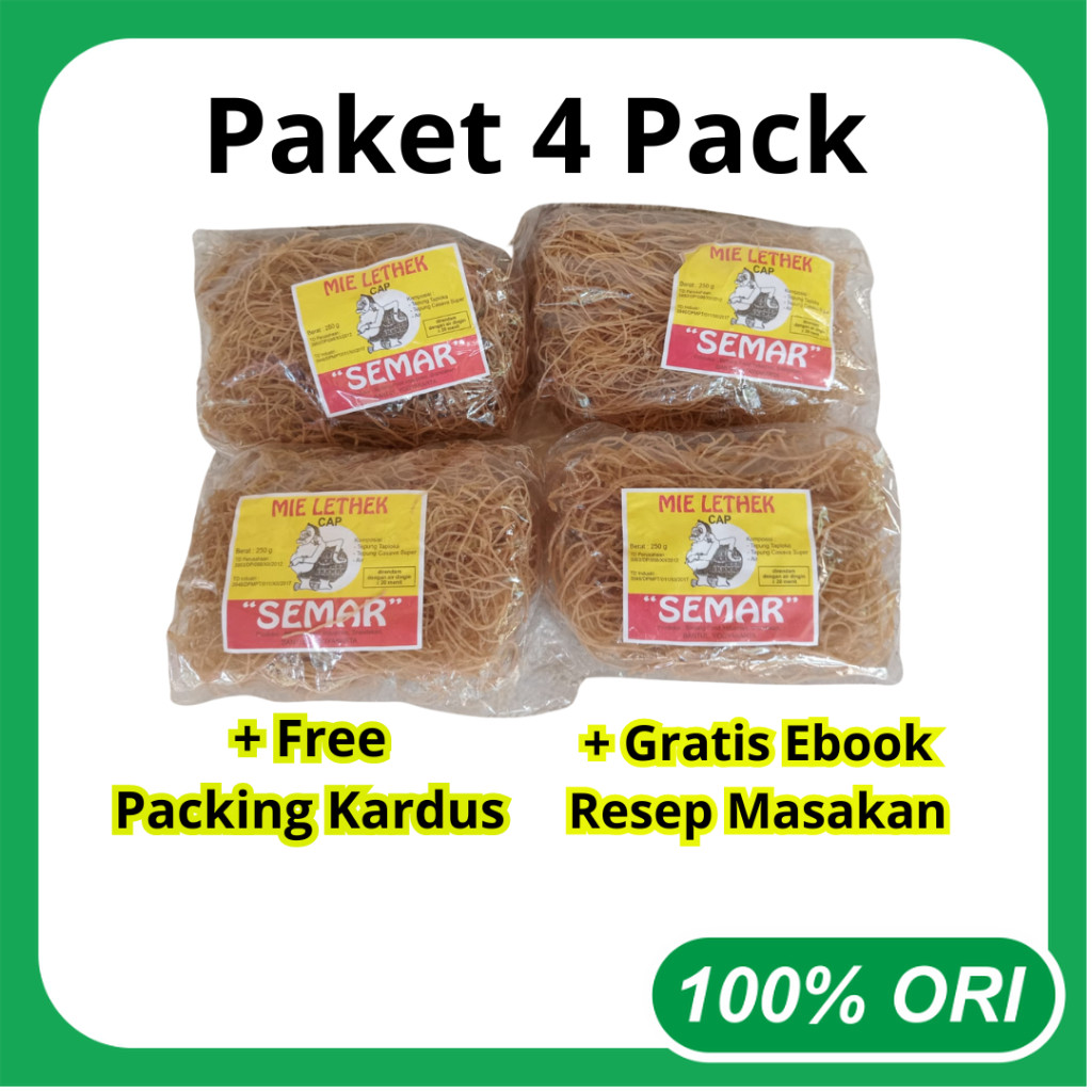 Jual Mie Lethek Jogja Khas Bantul Cap Semar Gluten Free paket 4 pcs ...