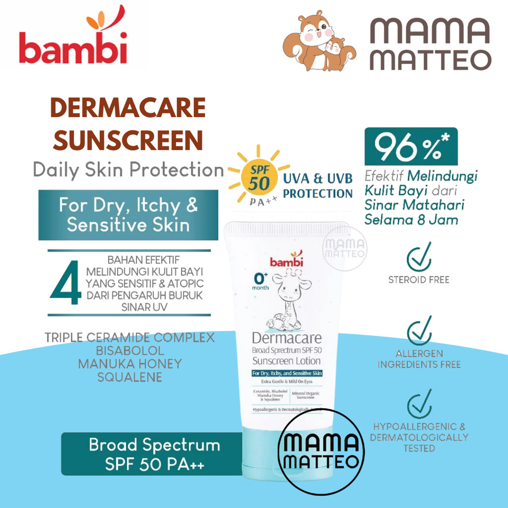 Jual BAMBI Dermacare Sunscreen Lotion 50ml / Sun Screen Bayi Anak Kulit ...