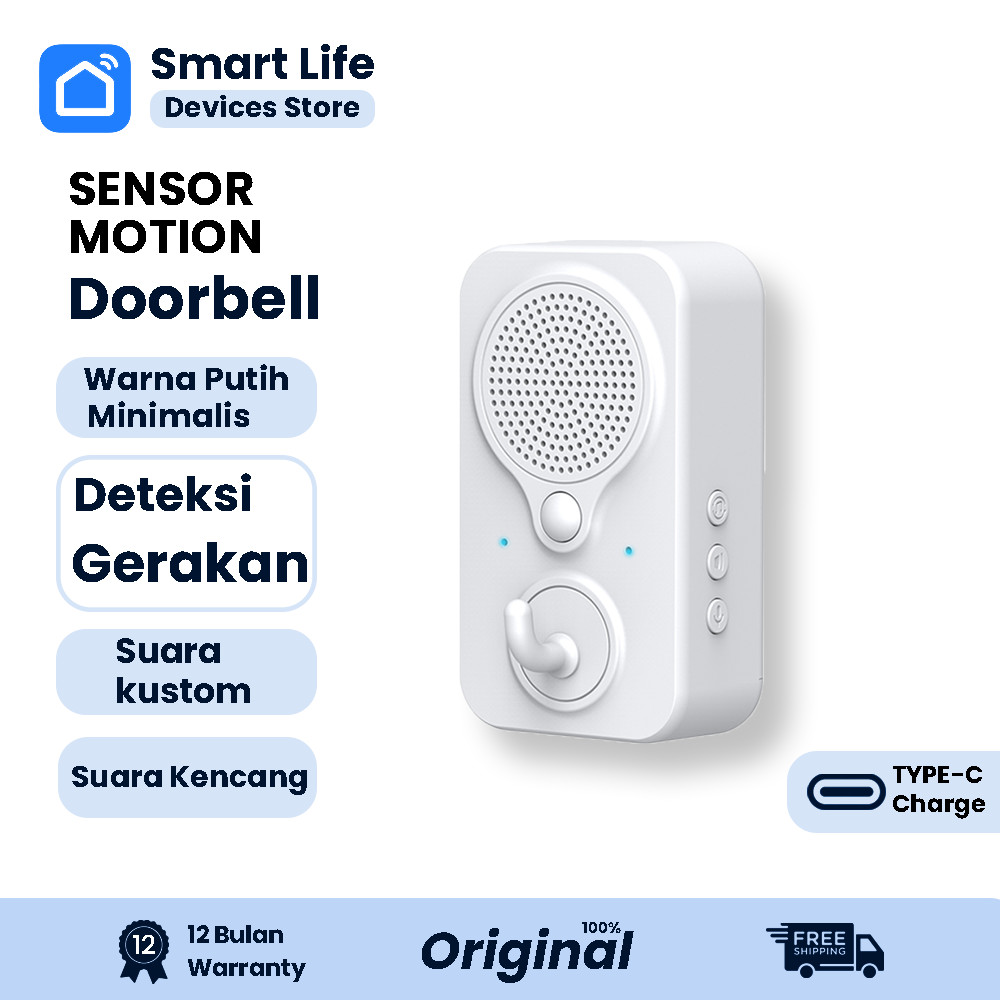Jual EASYCAM Bel Pintu Sensor Motion Sensor Gerak Infrared Otomatis ...