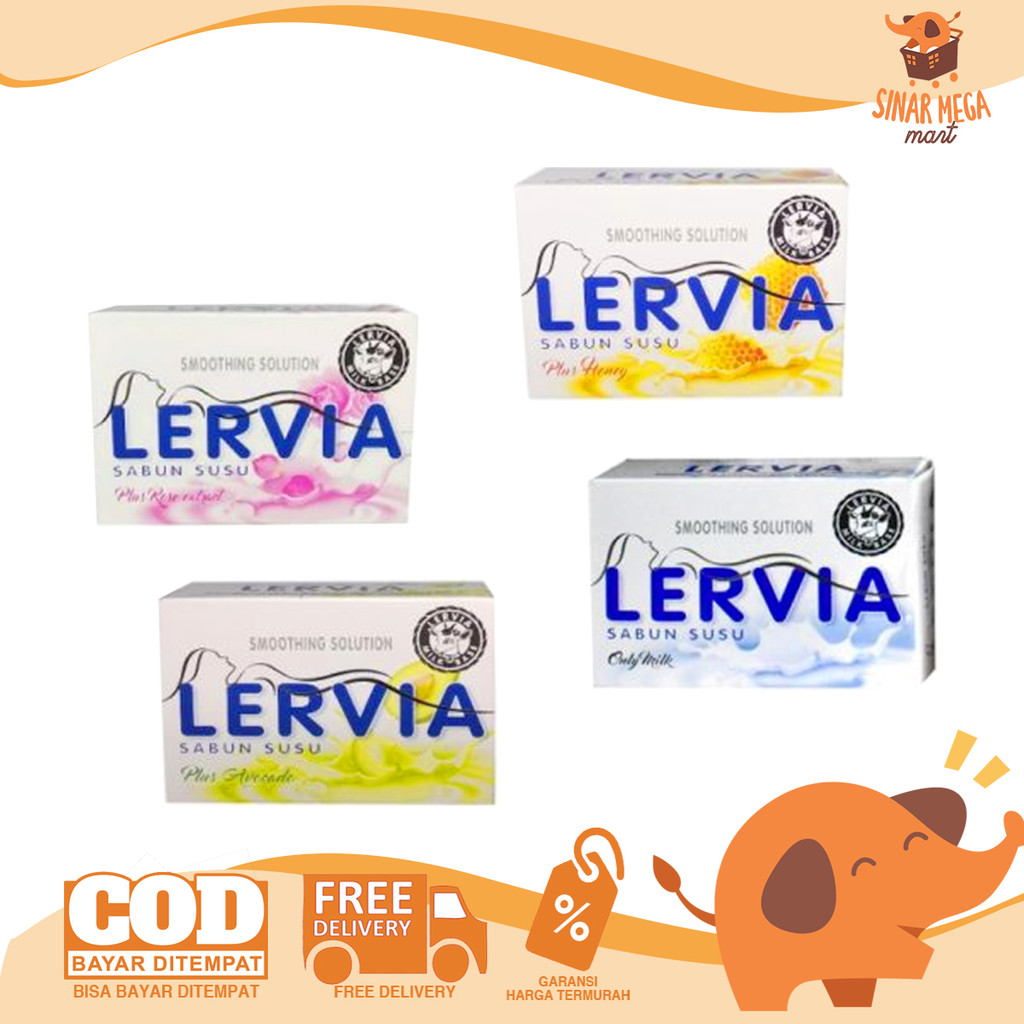 Jual LERVIA Sabun mandi batang 90gr Only Milk, Plus Avocado, Plus One ...
