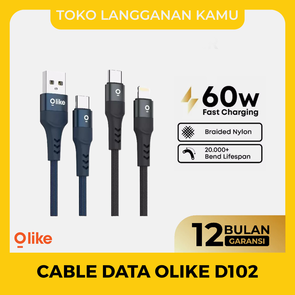 Jual Olike Kabel Data USB Micro Type C Lightning Iphone Android D102 ...