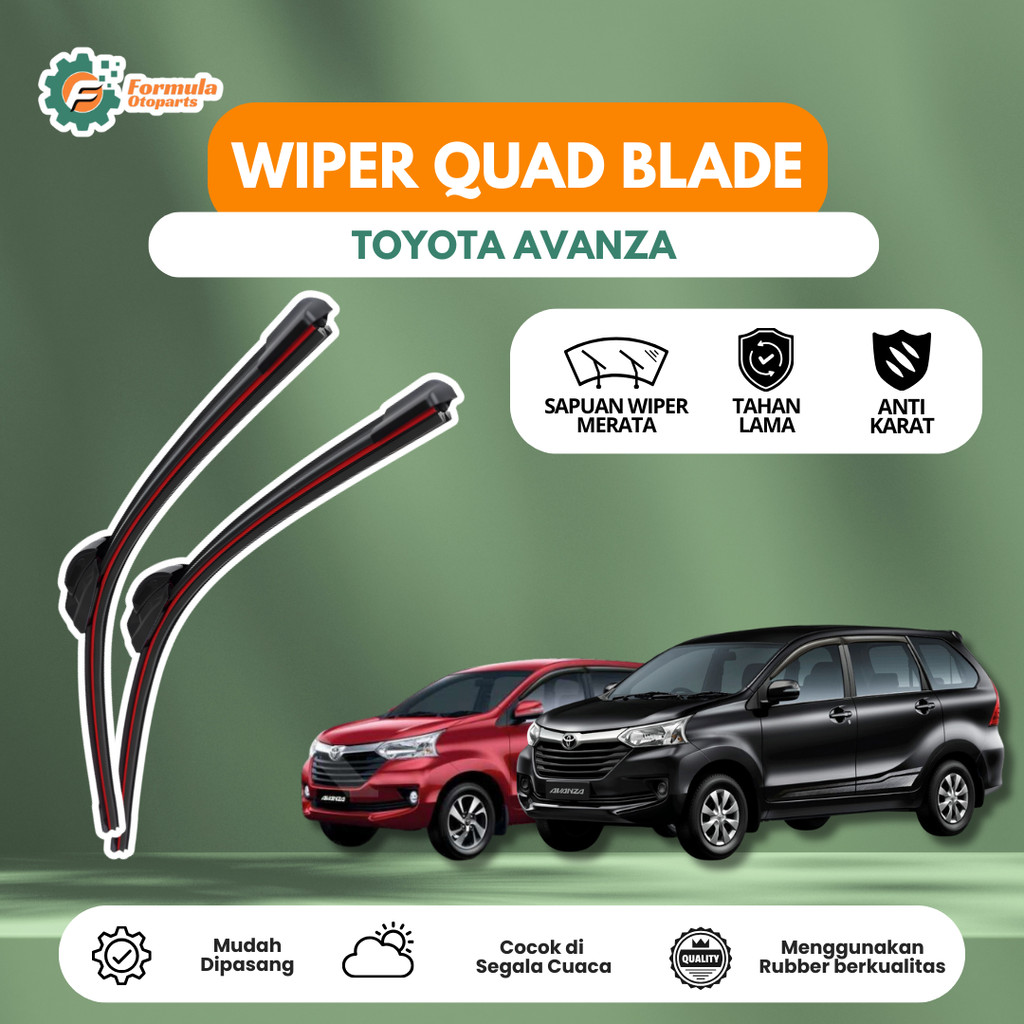 Jual Wiper Quad Blade Mobil Avanza Lama/All New Avanza/Grand New Avanza ...