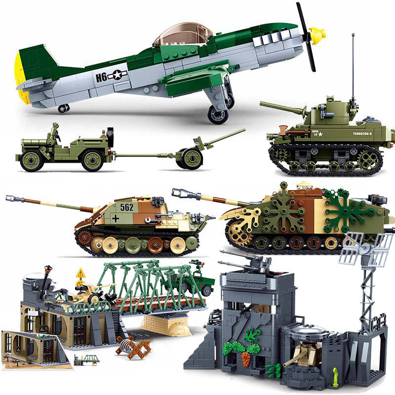 Jual WW2 Normandy Lanngs UK US Germany Army Sets Builng Blocks Bricks ...