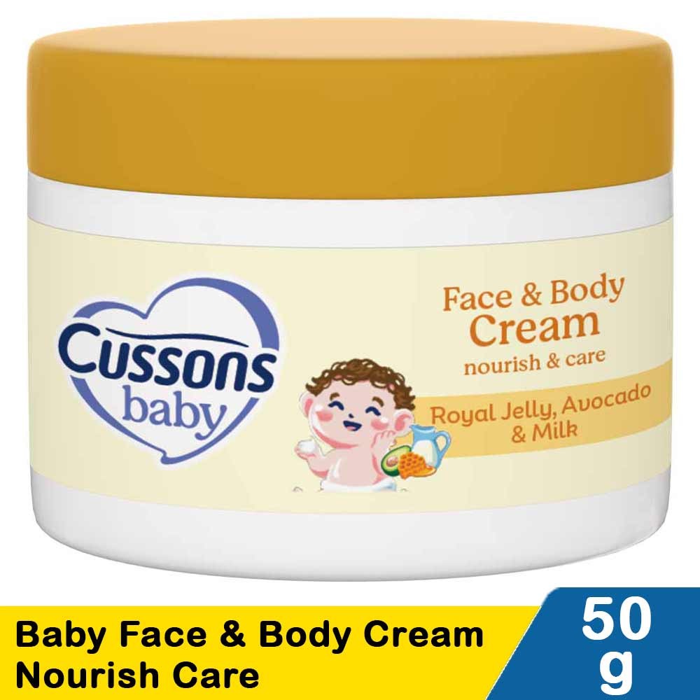 Jual CUSSONS BABY FACE & BODY CREAM NOURISH CARE 50g | Shopee Indonesia