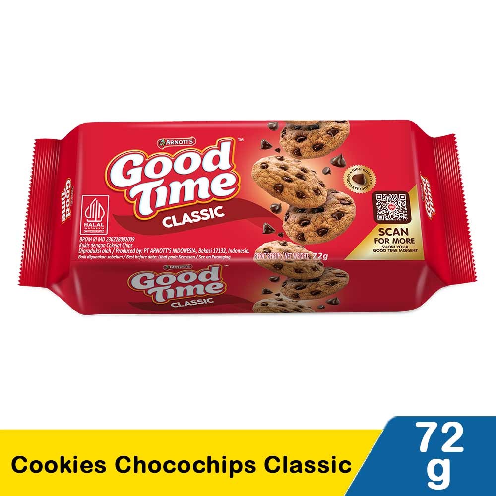 Jual GOOD TIME COOKIES CHOCOCHIPS CLASSIC 72g | Shopee Indonesia