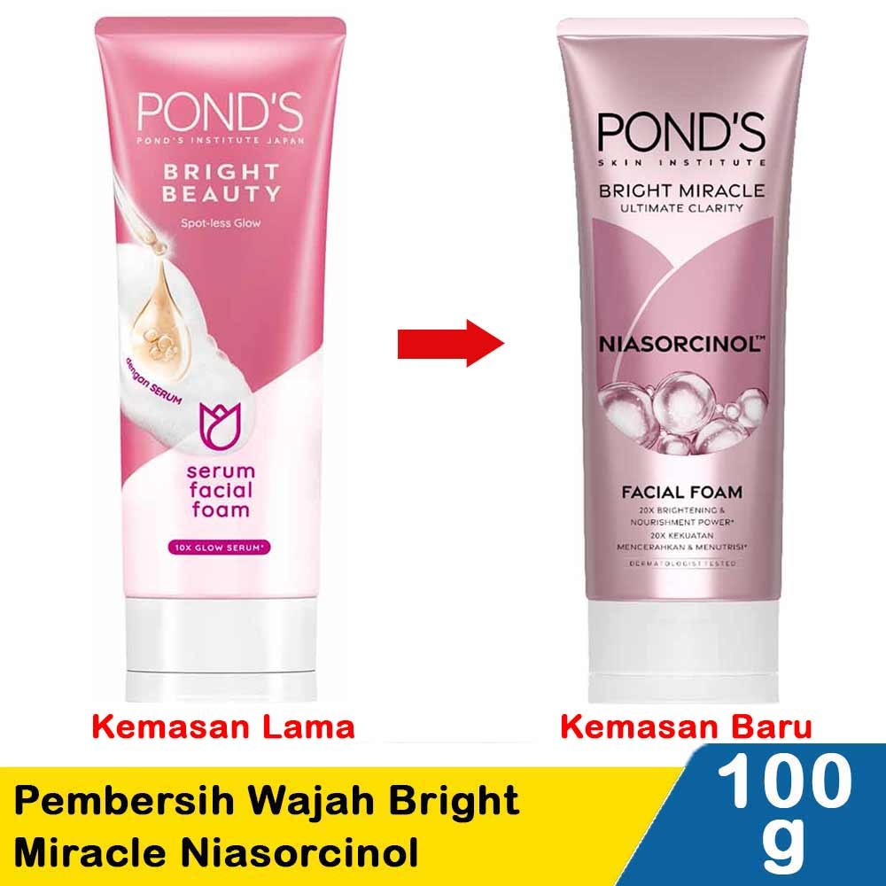 Jual PONDS PEMBERSIH WAJAH BRIGHT BEAUTY/ NIASORCINOL 100g | Shopee ...