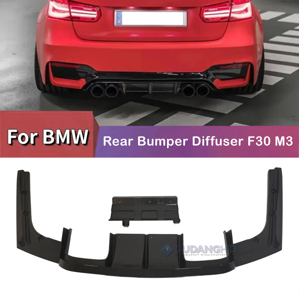 Jual M3 VORSTEINER Style Rear Lip Diffuser BMW F30 2013-2019 Quad ...
