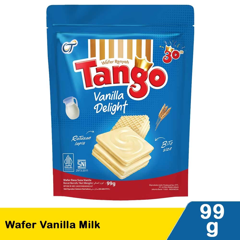 Jual TANGO WAFER VANILLA MILK 99g | Shopee Indonesia
