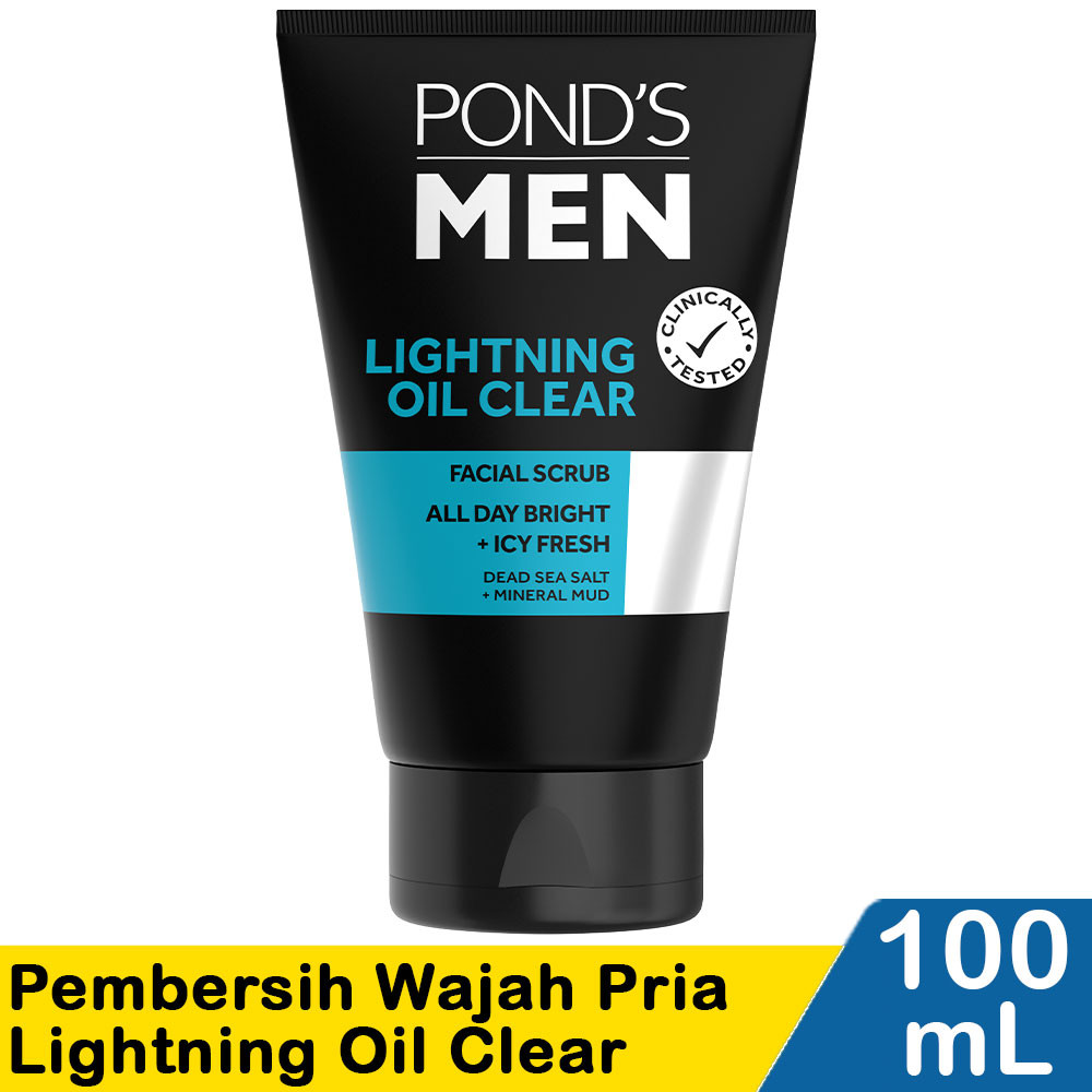 Jual PONDS MEN PEMBERSIH WAJAH LIGHTNING OIL CLEAR 100mL | Shopee Indonesia