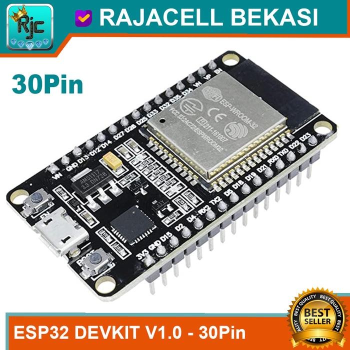 Jual Rolloficial ESP32 ESP-32 DEVKIT V1 Board 30 Pin Wifi Bluetooth BLE Microcontroller - CP2102 ...