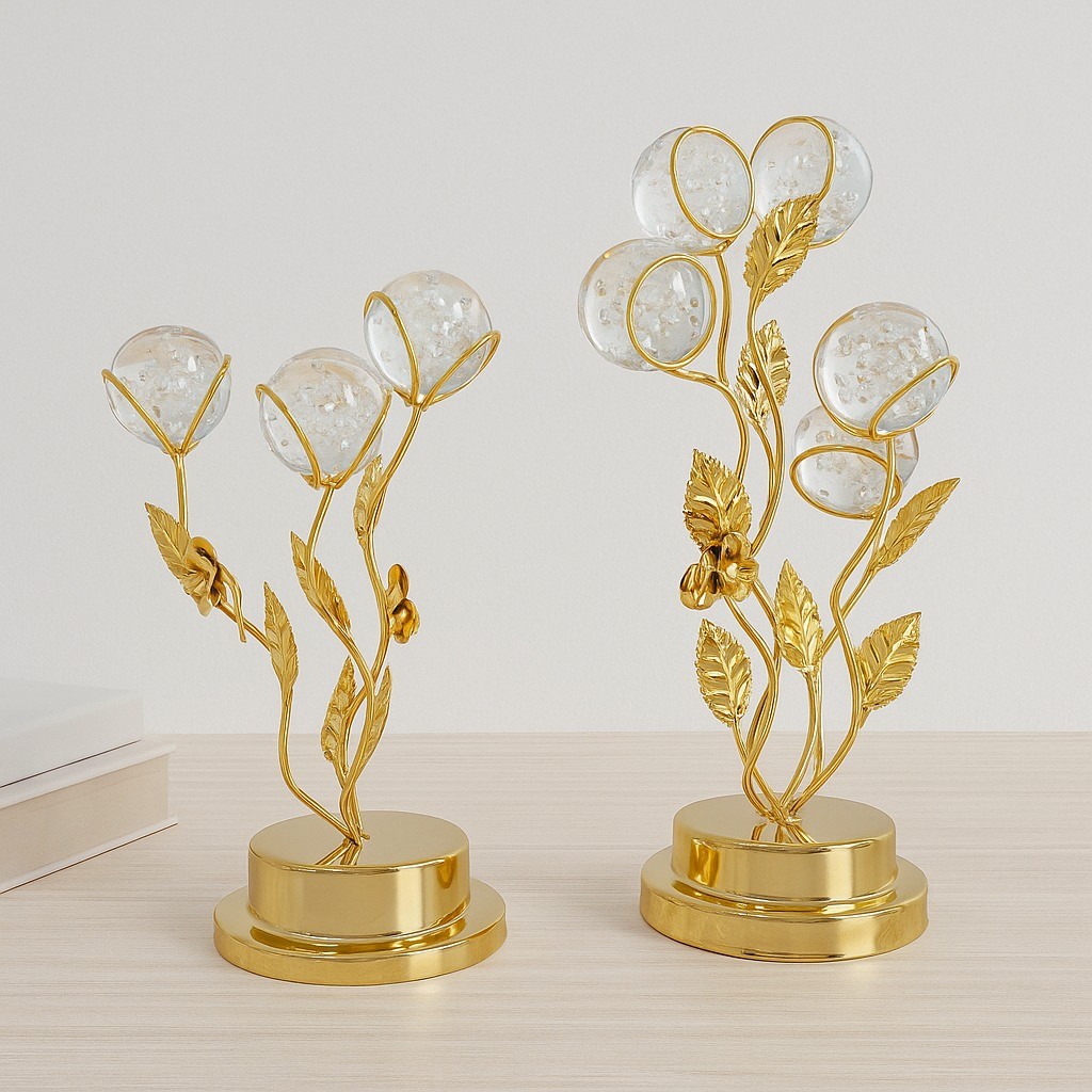Jual Ornamen Daun Besi Mewah Nordic Cahaya Mewah Kreatif Daun Bola ...