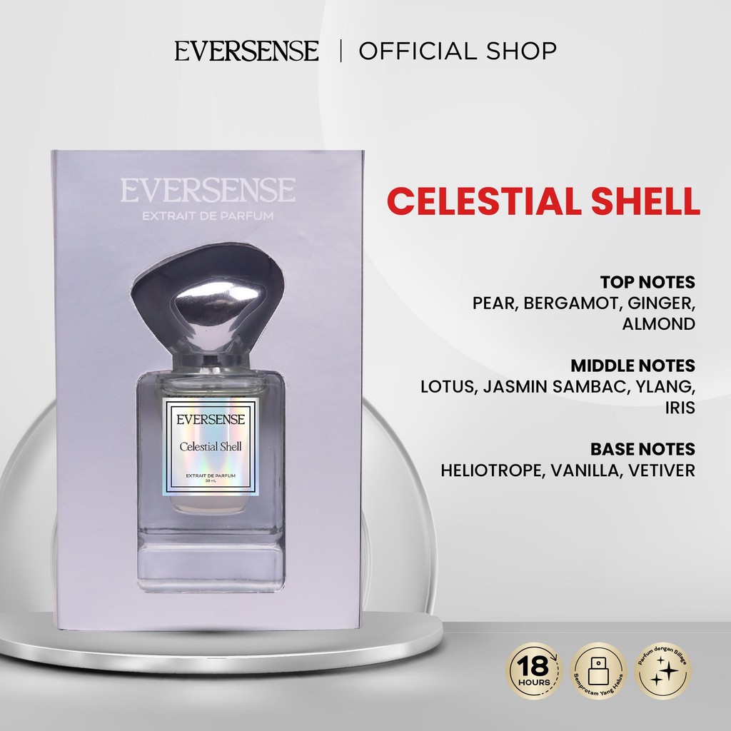 Jual Eversense Extrait De Parfum 30ml - CELESTIAL SHELL + BOX | Shopee ...