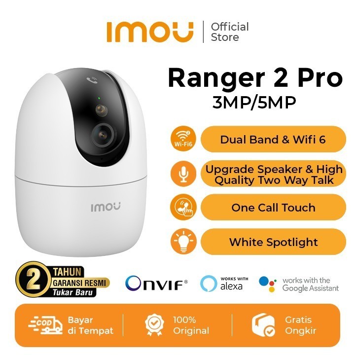 Jual IMOU Ranger 2 Pro 3MP / 5MP Kamera Smart CCTV Indoor Wi-Fi 6 Dual ...