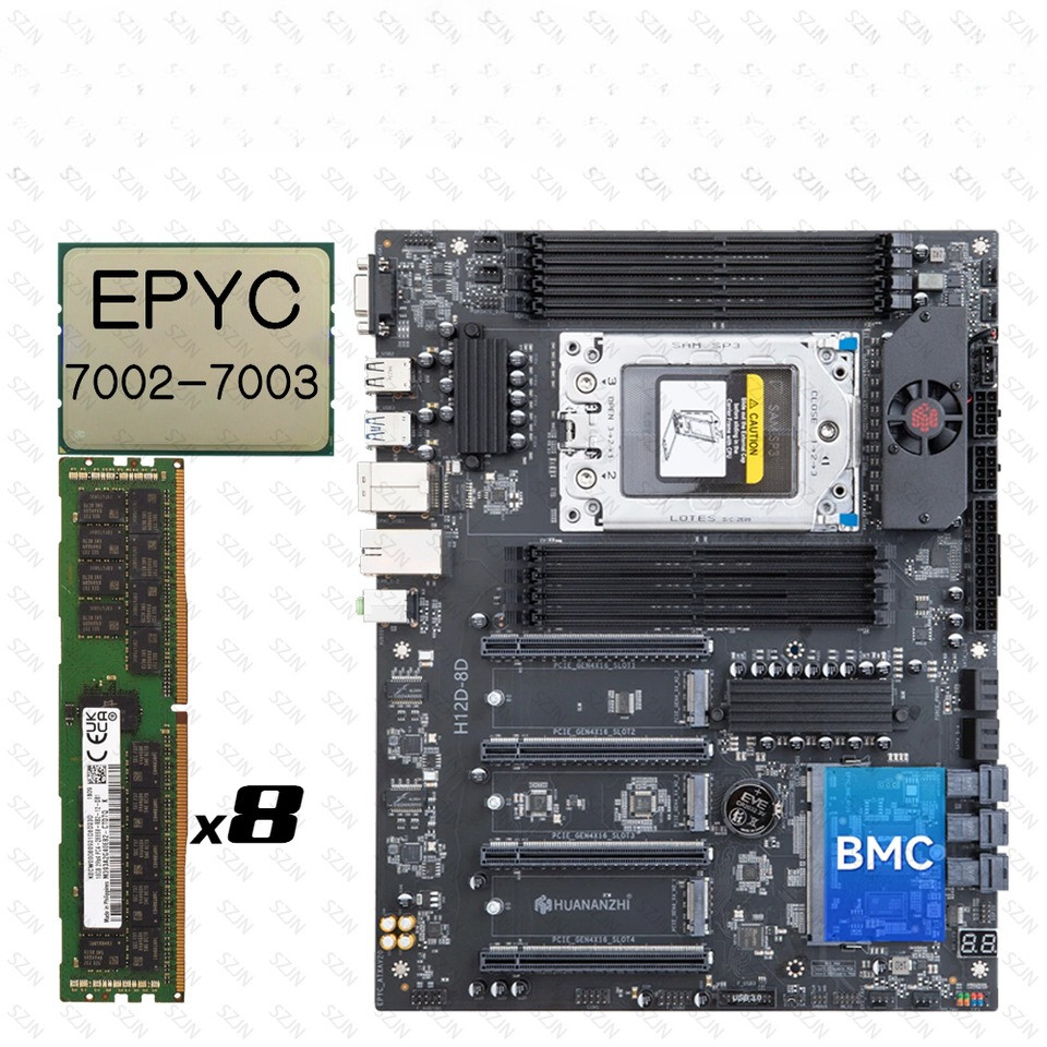 Jual Conjunto de placa-mãe HUANANZHI H12D 8D com módulo BMC com suporte ...