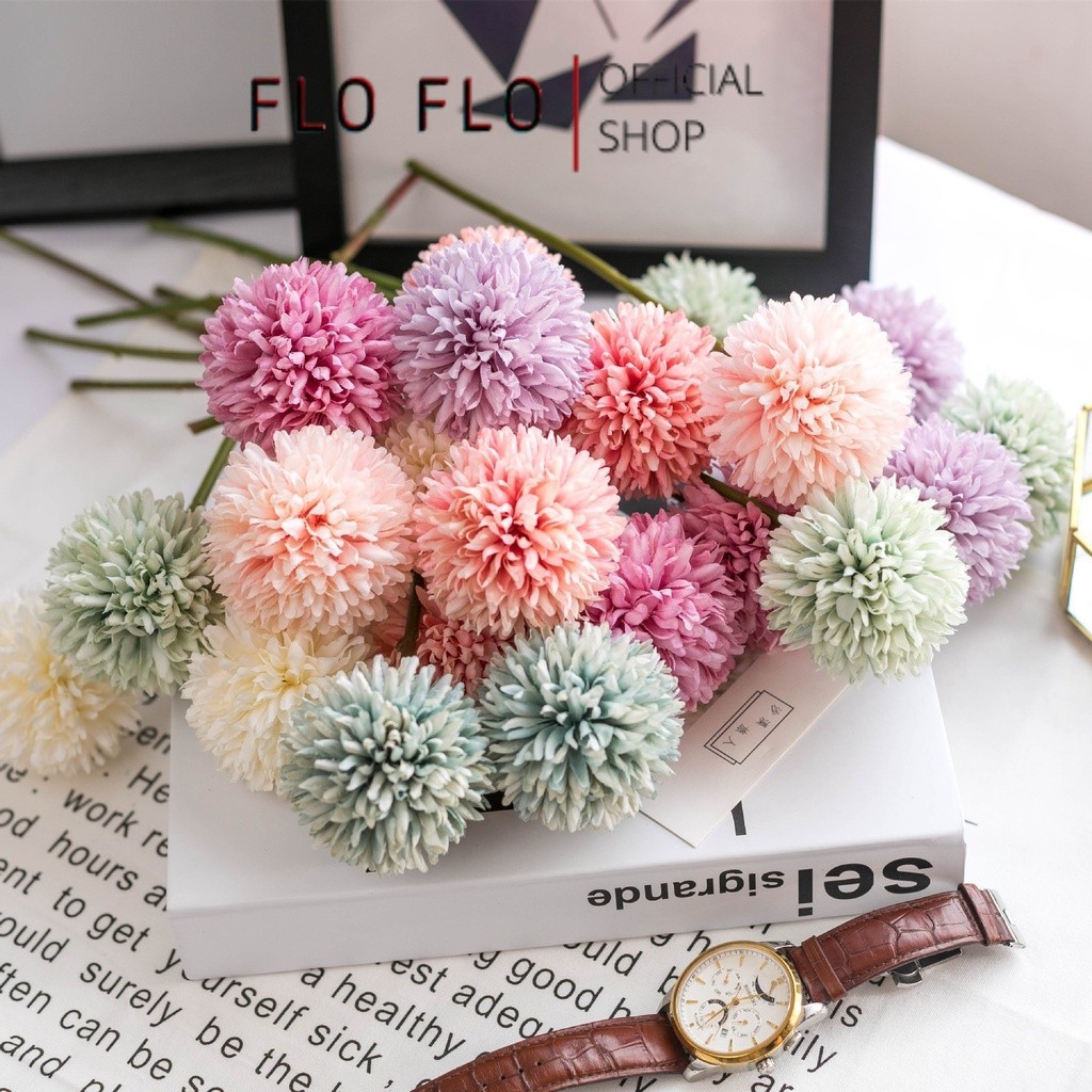 Jual FLO FLO - BUNGA POMPOM DANDELION ARTIFICIAL BUNGA POMPOM PLASTIK ...