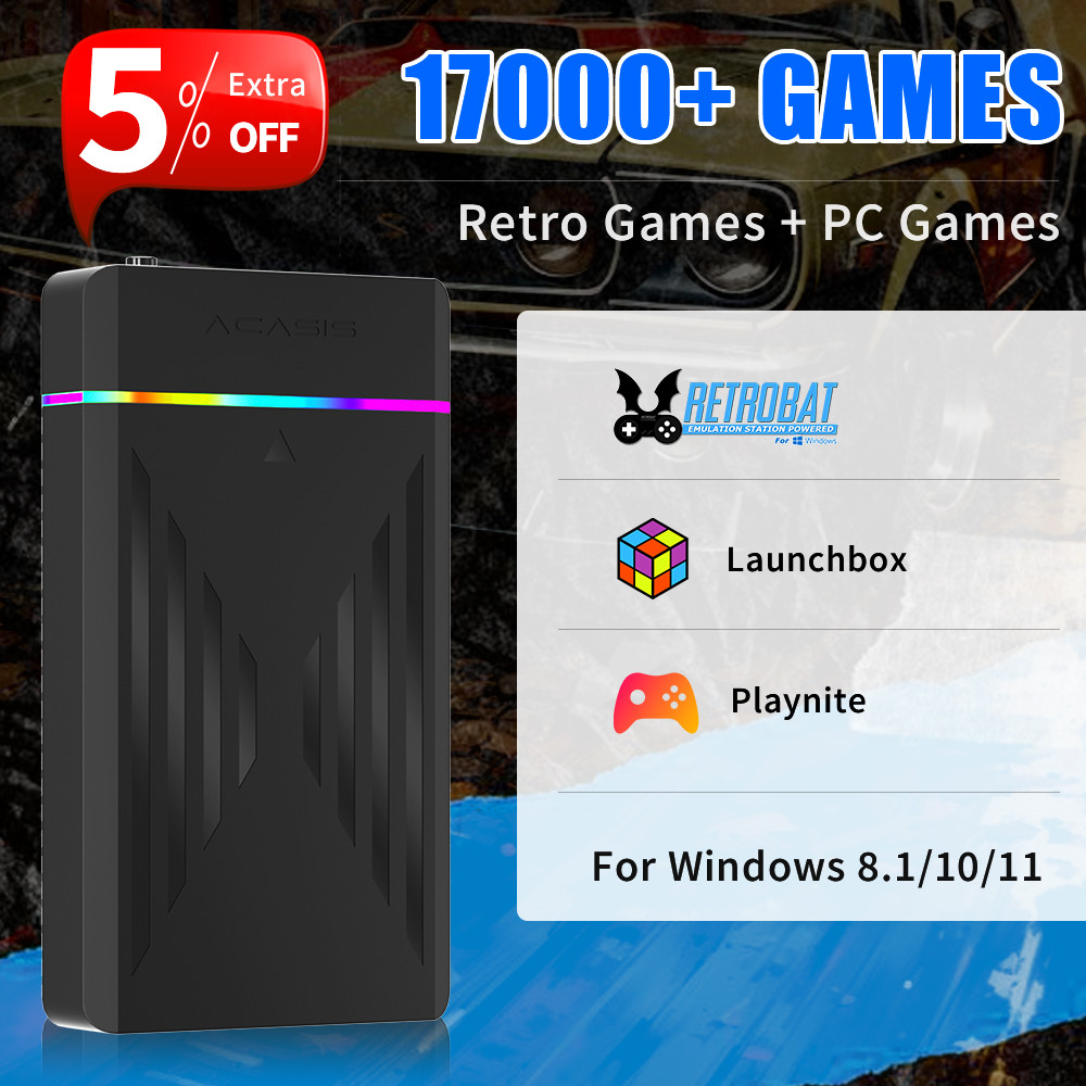 Jual GC 3T Gaming Hard Drive With 17000+Retro/PC Games Retro Game ...
