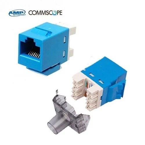 Jual Modular Jack AMP Commscope Cat 6 biru / modular Amp cat6 Biru ...