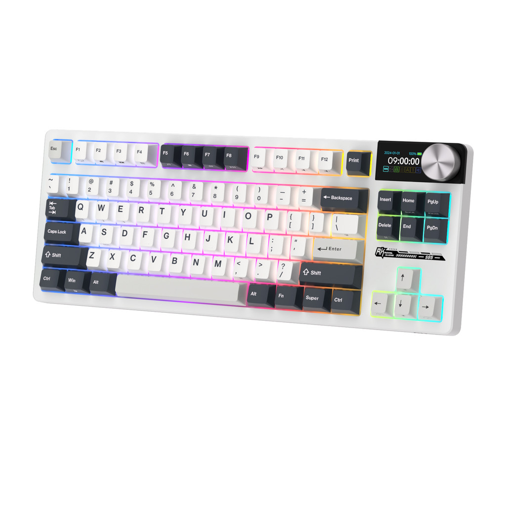 Jual RK ROYAL KLUDGE S85 TFT Color Screent Mechanical Keyboard Tri Mode ...