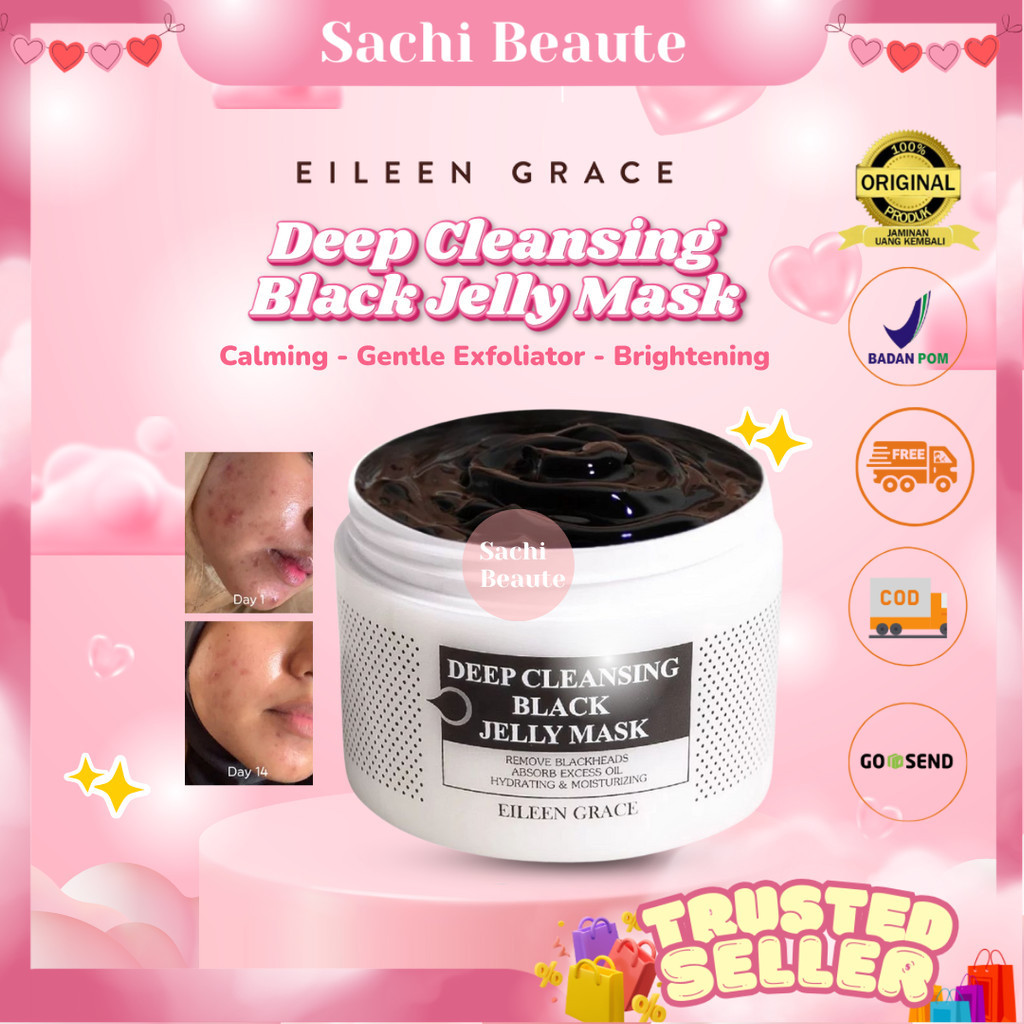 Jual EILEEN GRACE - Deep-Cleansing Black Jelly Mask 300ml bpom | Shopee ...