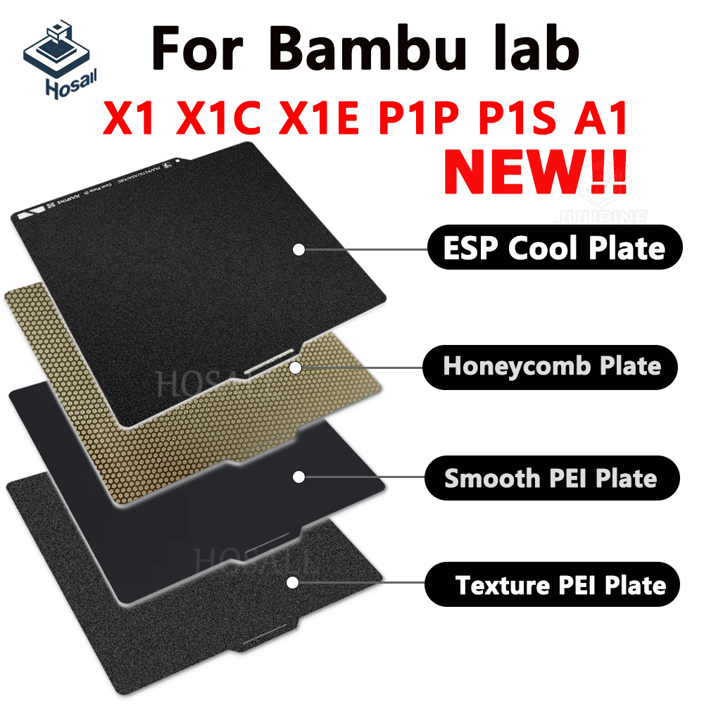 Jual For Bambu Lab P1P P1S A1 X1 X1C PEI Build Plate Super Tack Cool ...