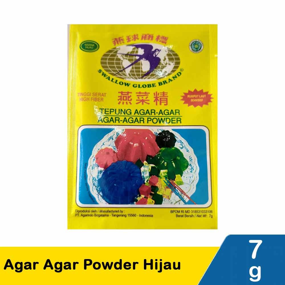 Jual SWALLOW GLOBE AGAR AGAR POWDER HIJAU 7g | Shopee Indonesia