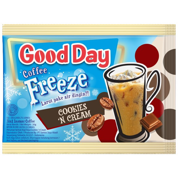 Jual Kopi Good Day Freeze All Varian Bubuk Kopi Instant Susu Sachet 1 ...