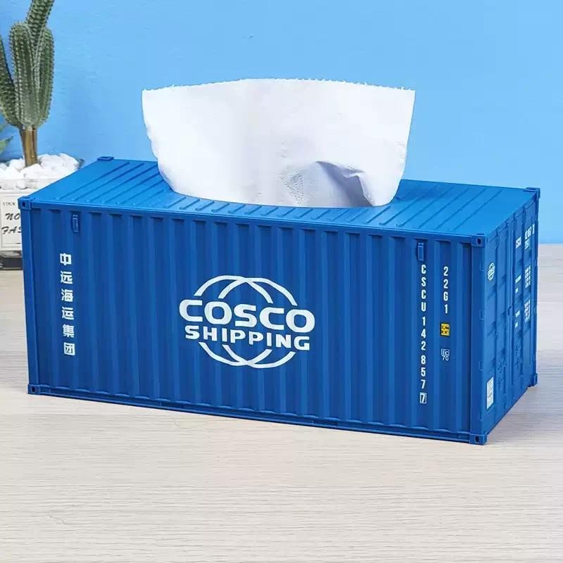 Jual Creative Docker Shipping Container Model Tissue Box Mini Container ...