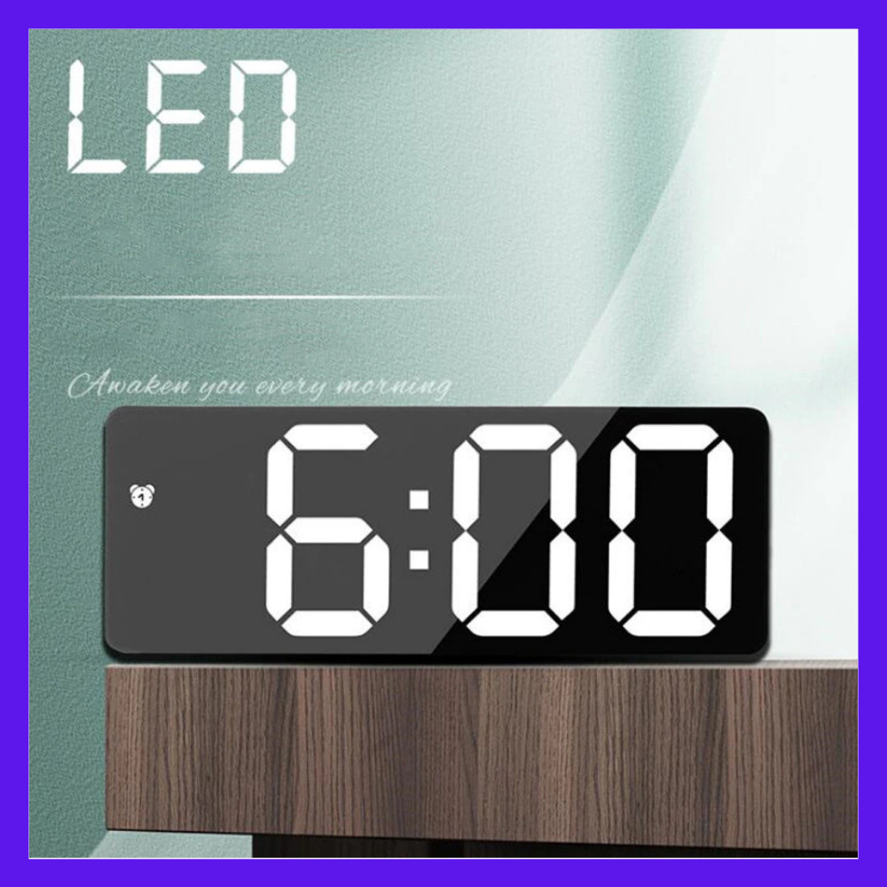 Jual Jam Weker Alarm Mirror Digital Clock Temperature Jam Meja Digital ...