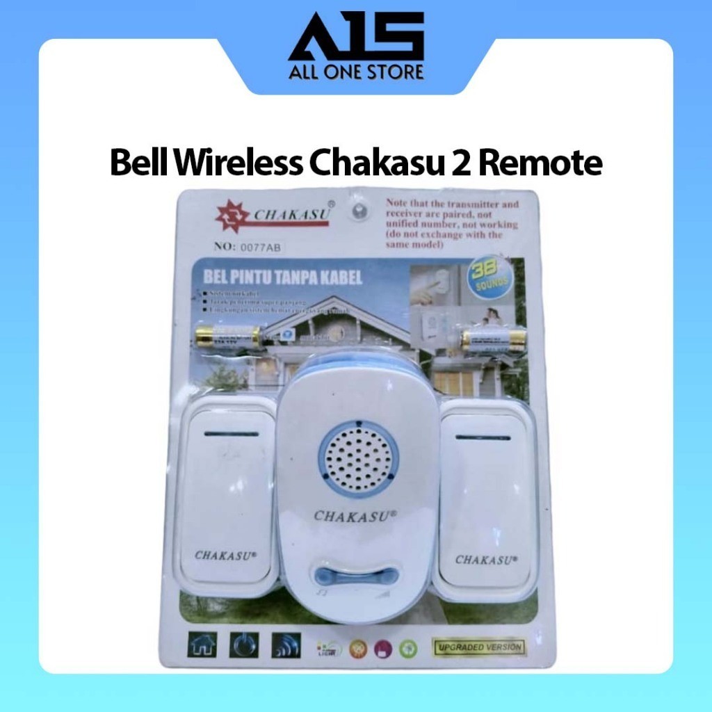 Jual Bell Wireless 2 Remote / Bell Rumah/ Bell tanpa kabel Chakasu ...