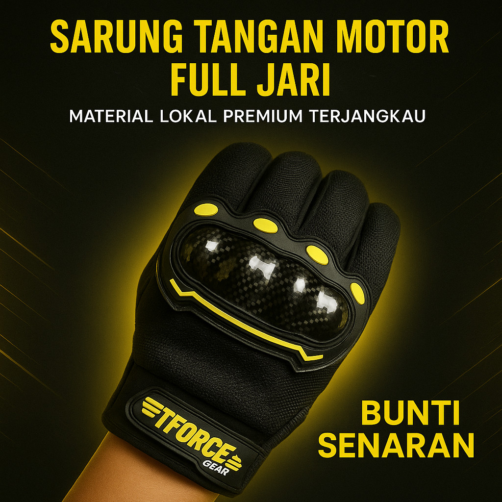 Jual Sarung Tangan Motor Batok Protektor Full Jari TFORCE Gear | Safety ...