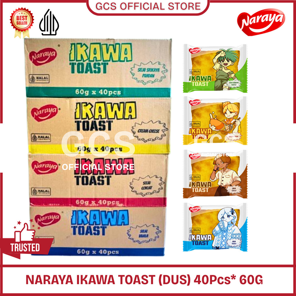 Jual IKAWA TOAST Roti Naraya Ikawa Panggang Sandwich Butter Roti Viral ...
