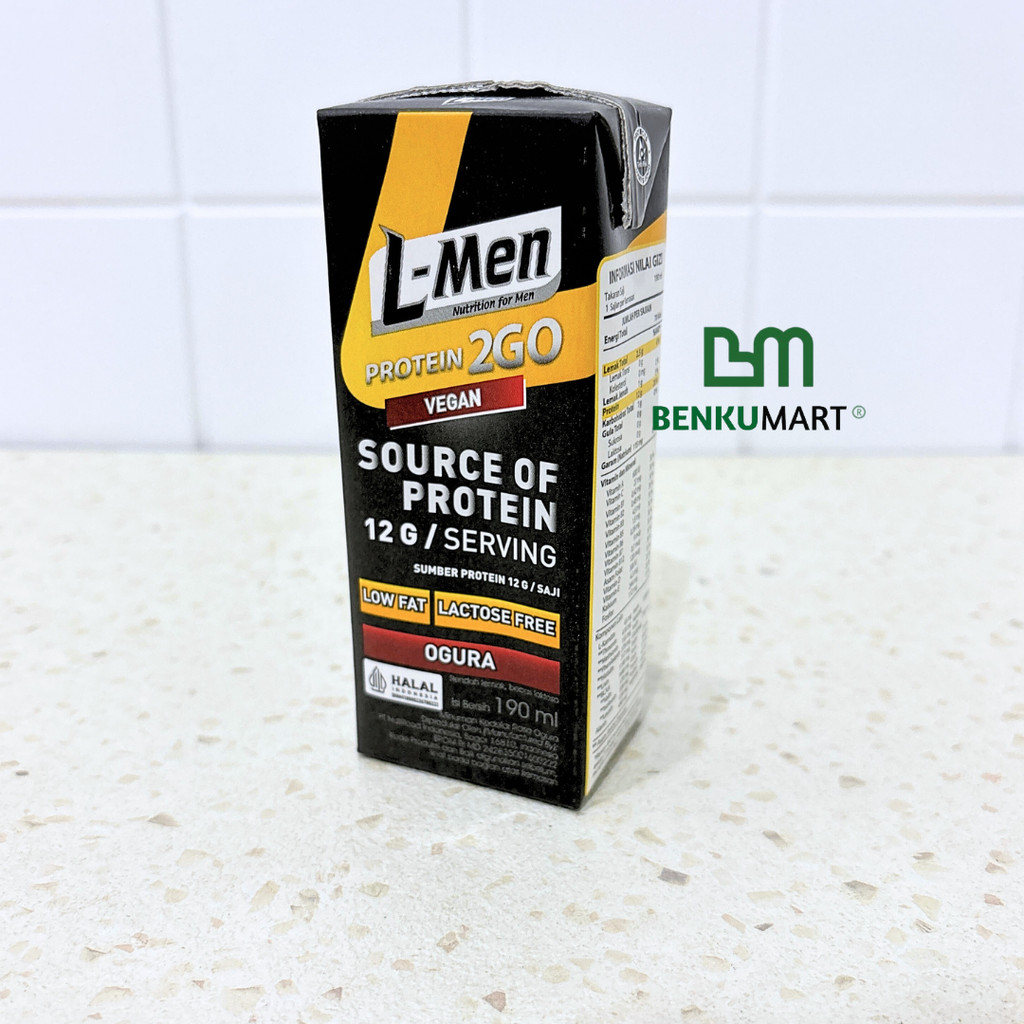 Jual L-Men UHT Plant Protein 2GO Ogura (190ml) | Rasa Kacang Merah 190 ml | Shopee Indonesia