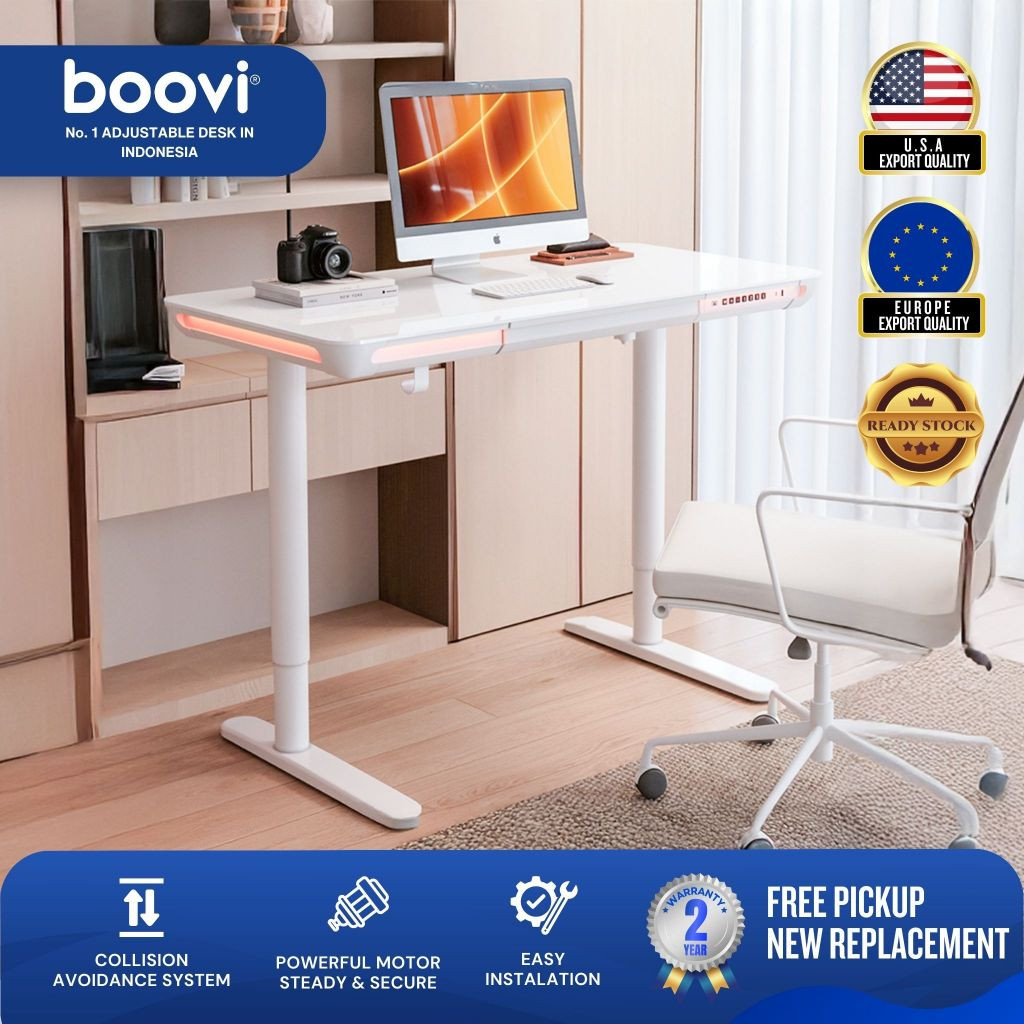 Jual Boovi Meja Kerja Belajar Komputer Elektrik Adjustable Standing ...