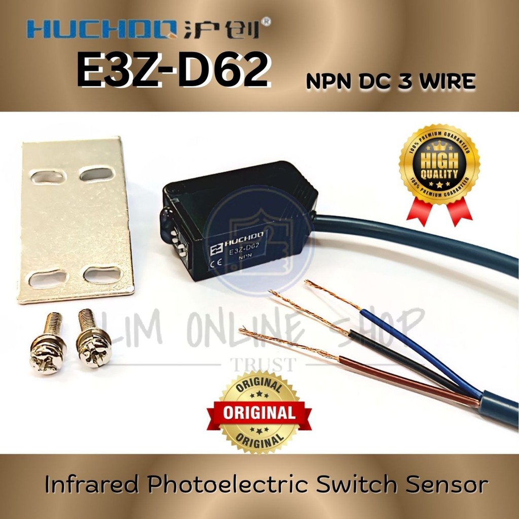 Jual Sensor Photoelectric HUCHOQ E3Z-D62 NPN Diffuse Reflective Jarak ...