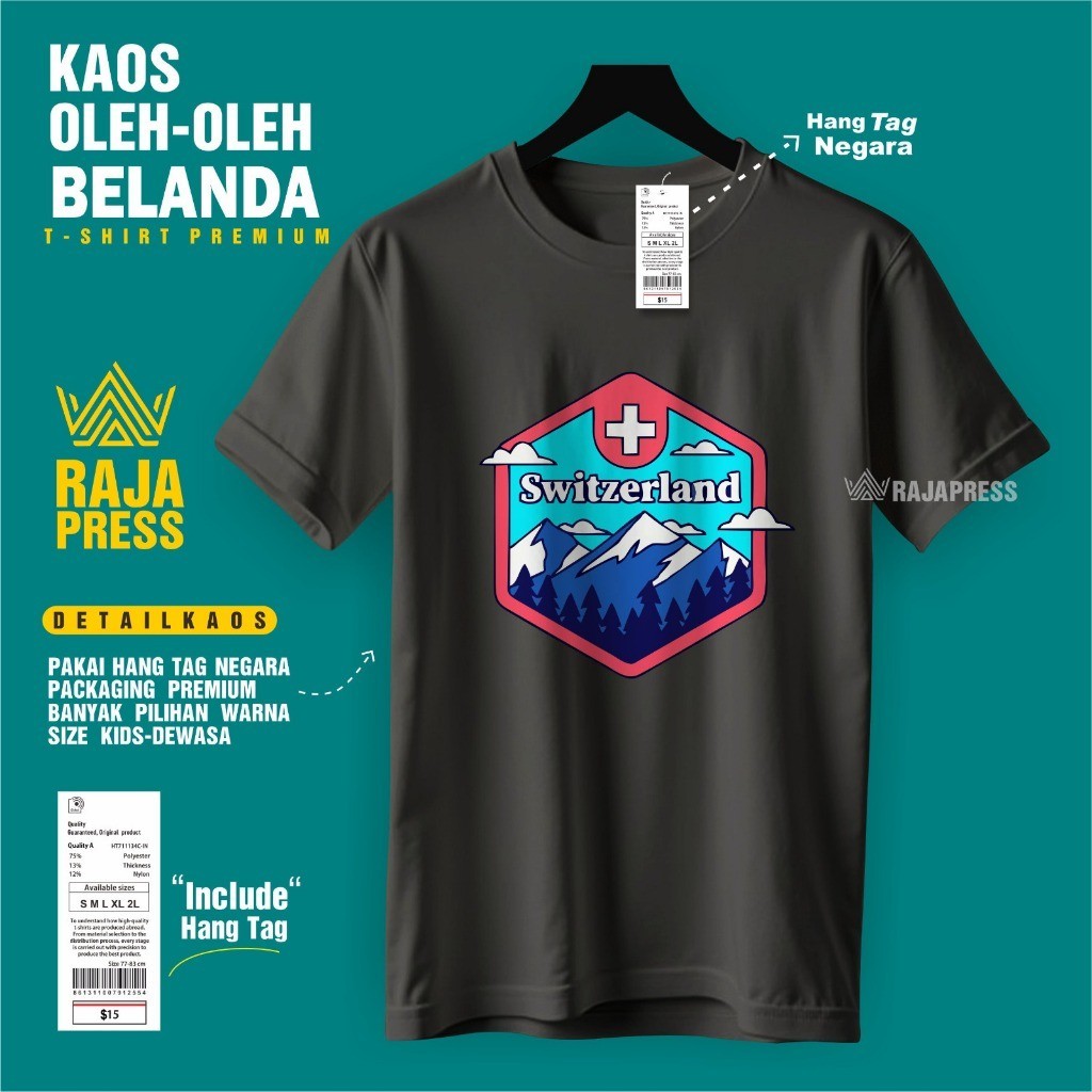 Jual BAJU KAOS OLEH OLEH BELANDA DEN HAAG PAKAI HANG TAG PREMIUM COTTON ...