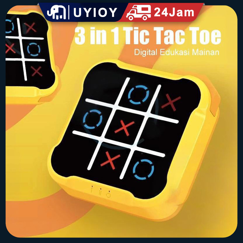 Jual 3 in 1 Tic Tac Toe Digital Edukasi Mainan Game /Console Memori ...