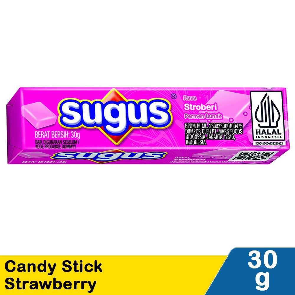 Jual SUGUS CANDY STICK STRAWBERRY 30g | Shopee Indonesia