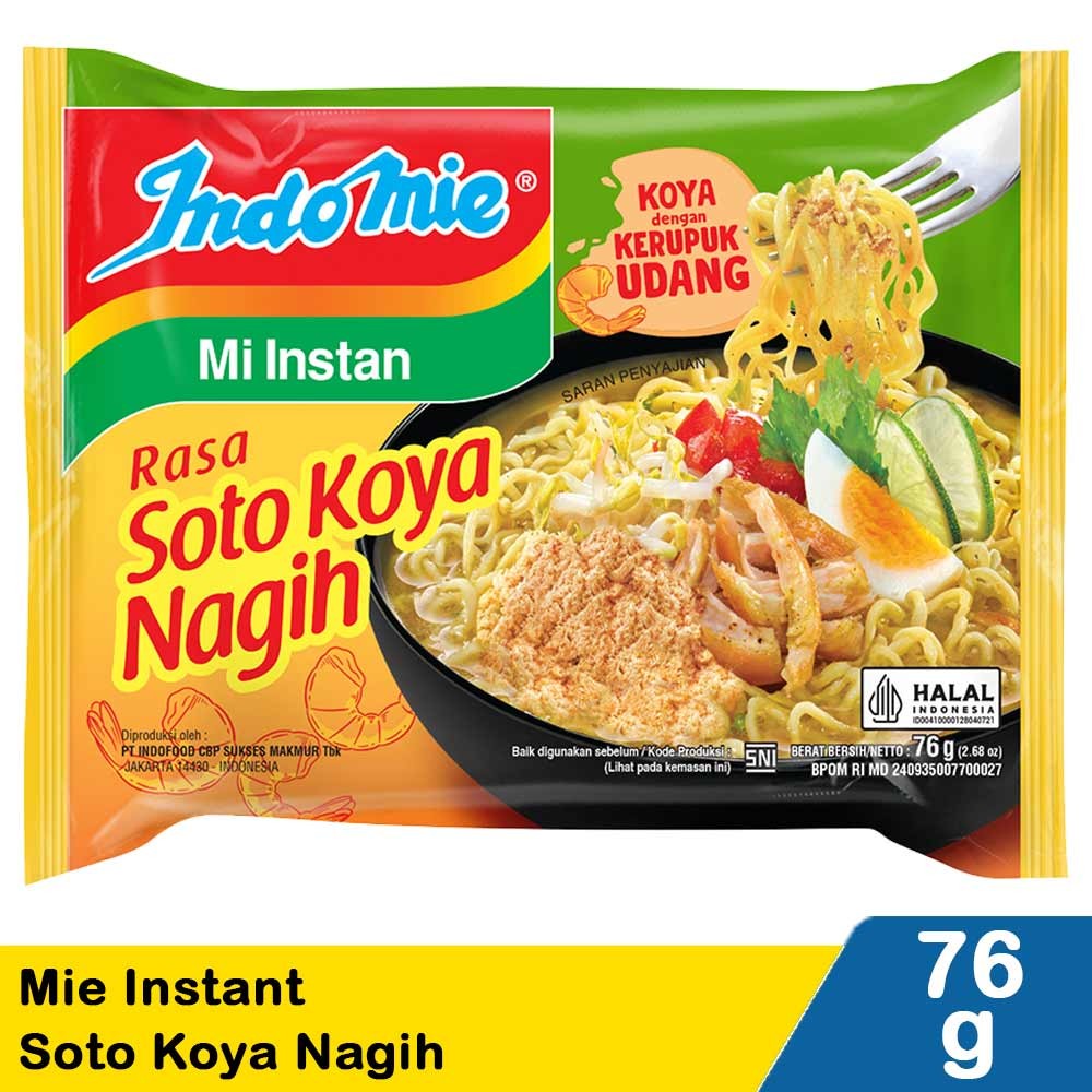 Jual INDOMIE MIE INSTANT SOTO KOYA NAGIH 76g | Shopee Indonesia