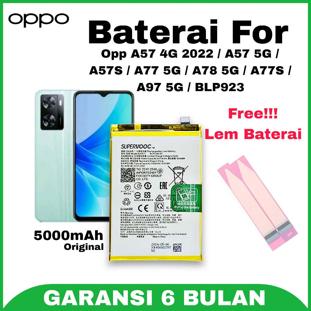 Jual Zapfone Cellular (ORIGINAL) BATERAI BATERAI OPP0 A57 2022 4G ...