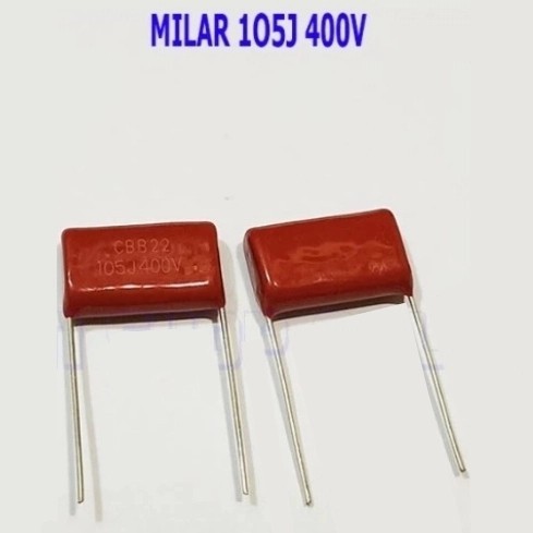 Jual Capacitor Milar 105J 250V Kapasitor mylar 1uf 250V 105 Kapasitor ...