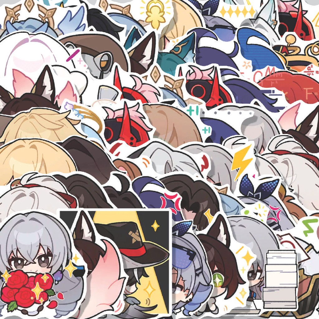 Jual Stiker Cutting Pack Stiker Hsr Emotes Collection V3 Isi 100Pcs ...
