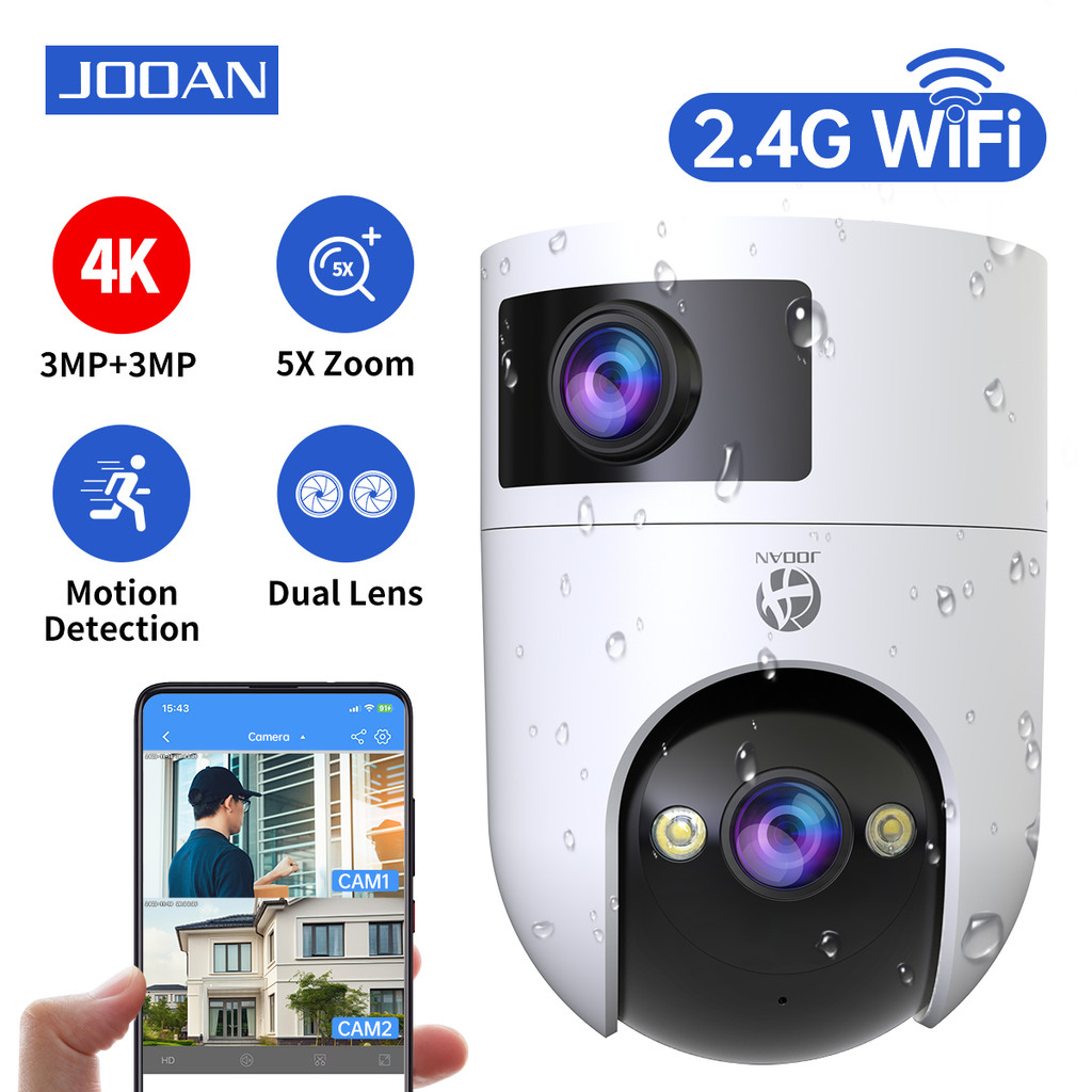 Jual JOOAN 8MP HD IP Camera Outdoor Dual Lens Security WiFi Camera Auto ...
