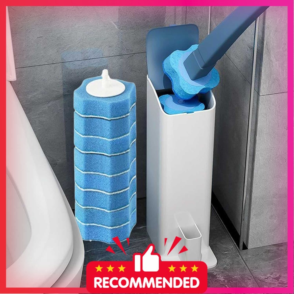 Jual MTS Sikat Toilet Kamar Mandi Wand Kit with Holder Disposable 8 PCS ...