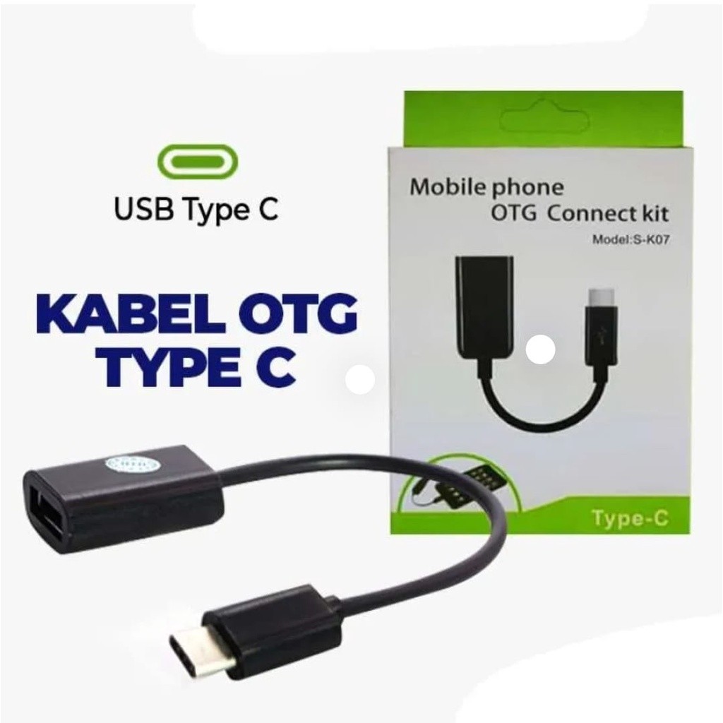 Jual Kabel OTG Type c + Pack Dus - Tipe C OTG KIT KABEL - Kabel OTG ...