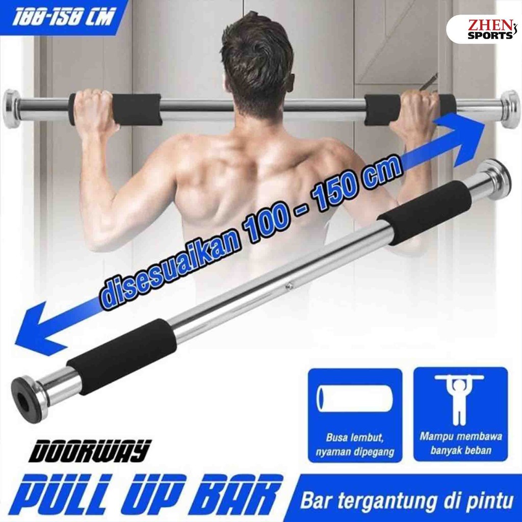 Jual ZHEN SPORT Pull Up Bar / Tiang Pull Up Door / Chinning Bar PREMIUM ...