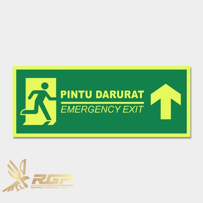 Jual Safety Sign Darurat - Jalur Evakuasi/Exit Akrilik & Sticker Fosfor ...